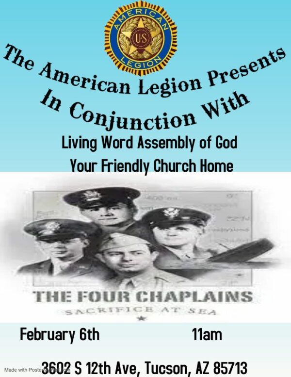 Area A – Four Chaplain’s Ceremony - Department of Arizona