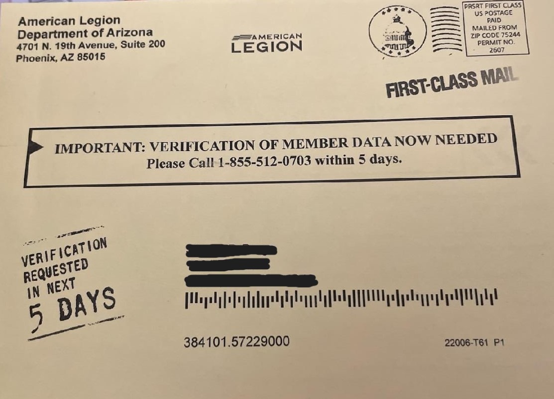 From the Adjutant’s Desk – Verification of Member Data – Department of ...