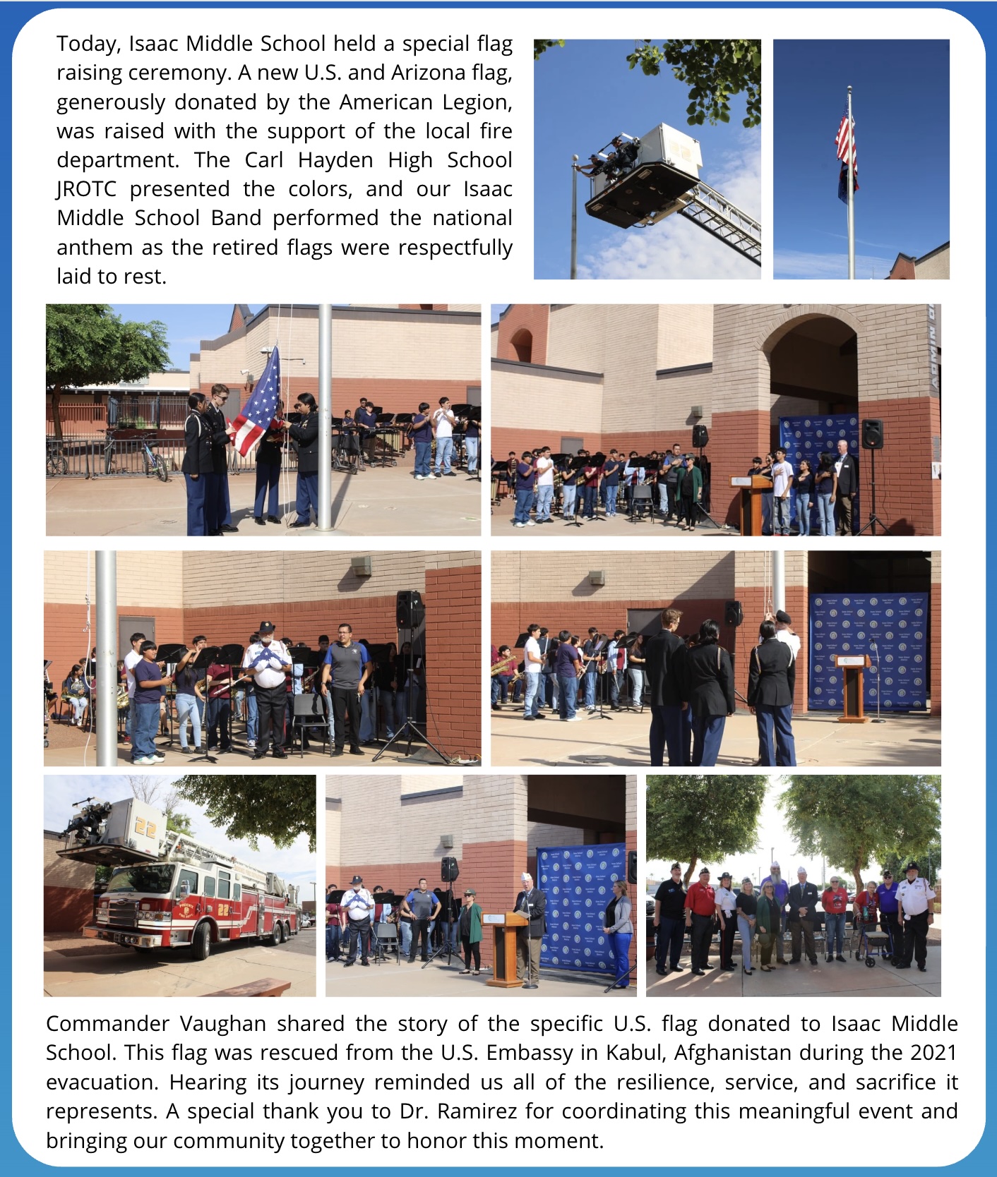 It’s what we do series — Flagpole restoration at Isaac Middle School ...